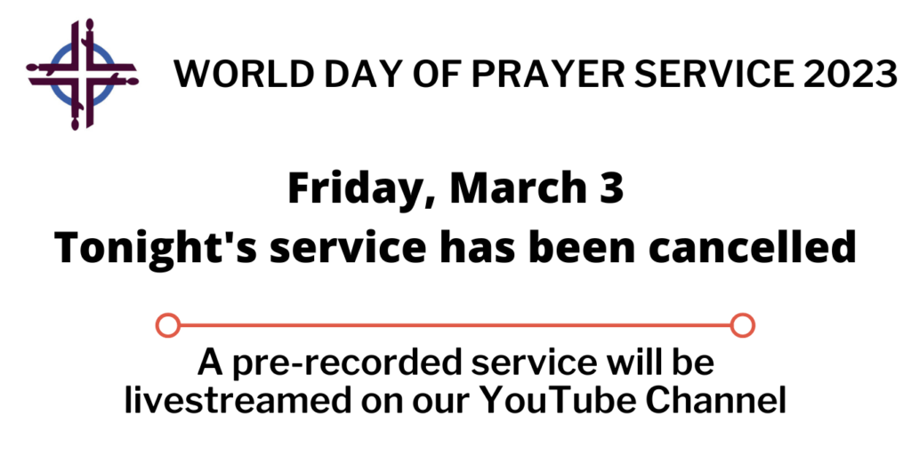 CANCELLED World Day of Prayer 2023 – Gale Presbyterian